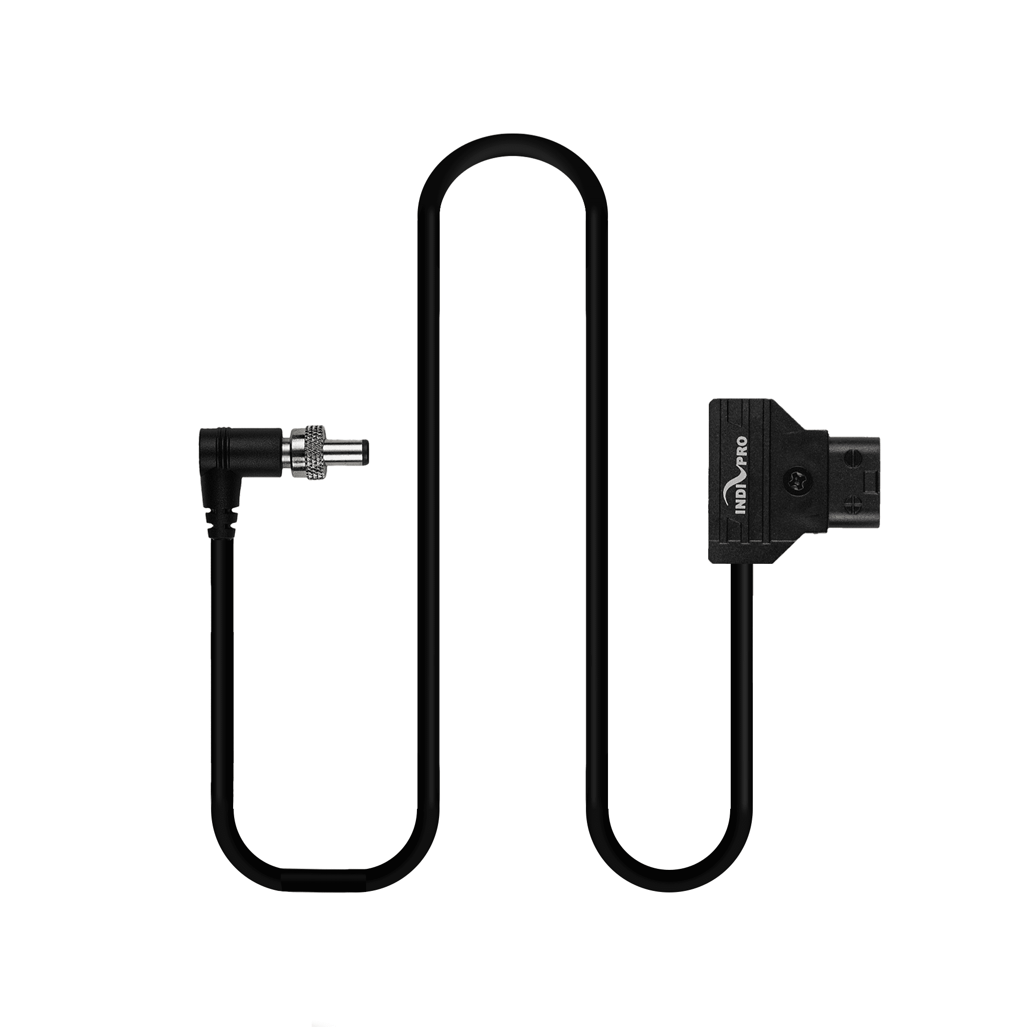 Indipro D-Tap Power Cable to Locking 2.1mm Barrel Right-Angle Connecto